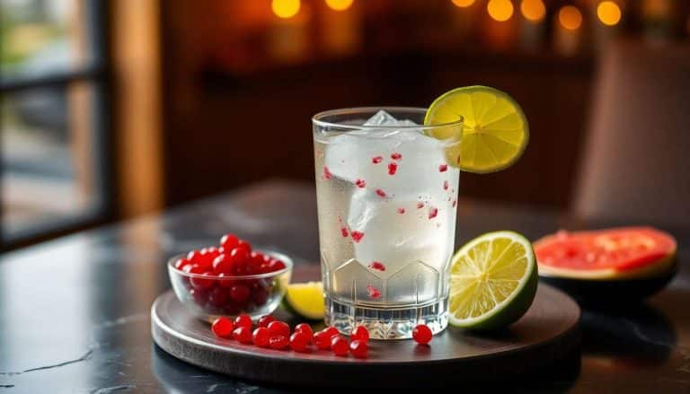 Cocktail exotique : une alliance de vodka, grenade et citron vert
