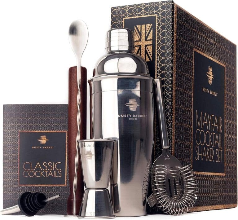 Test du coffret à cocktail Mayfair de Rusty Barrel : shaker en inox de ...